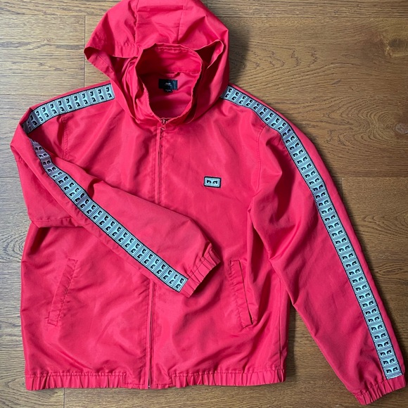 Obey | Jackets & Coats | Obey Red Eyes Track Jacket Windbreaker Large ...